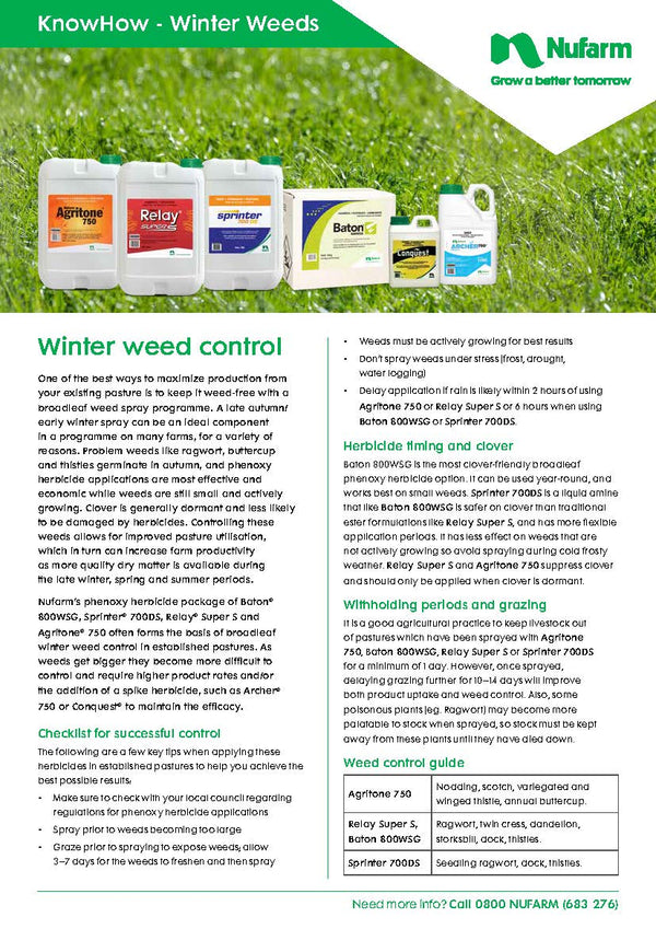 Winter Weeds Know How - Nufarm Grassmanship